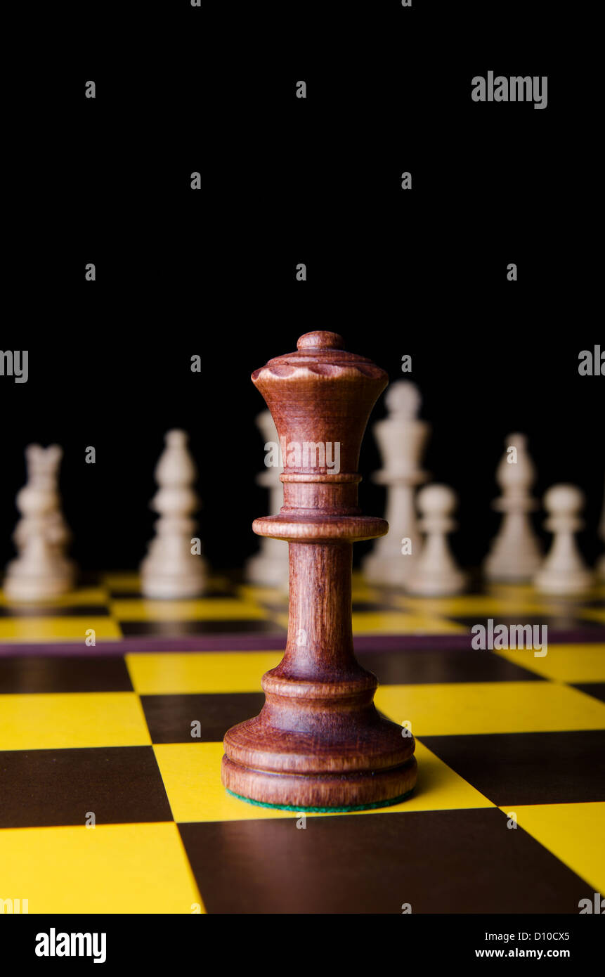 Concept of chess game with pieces Stock Photo - Alamy