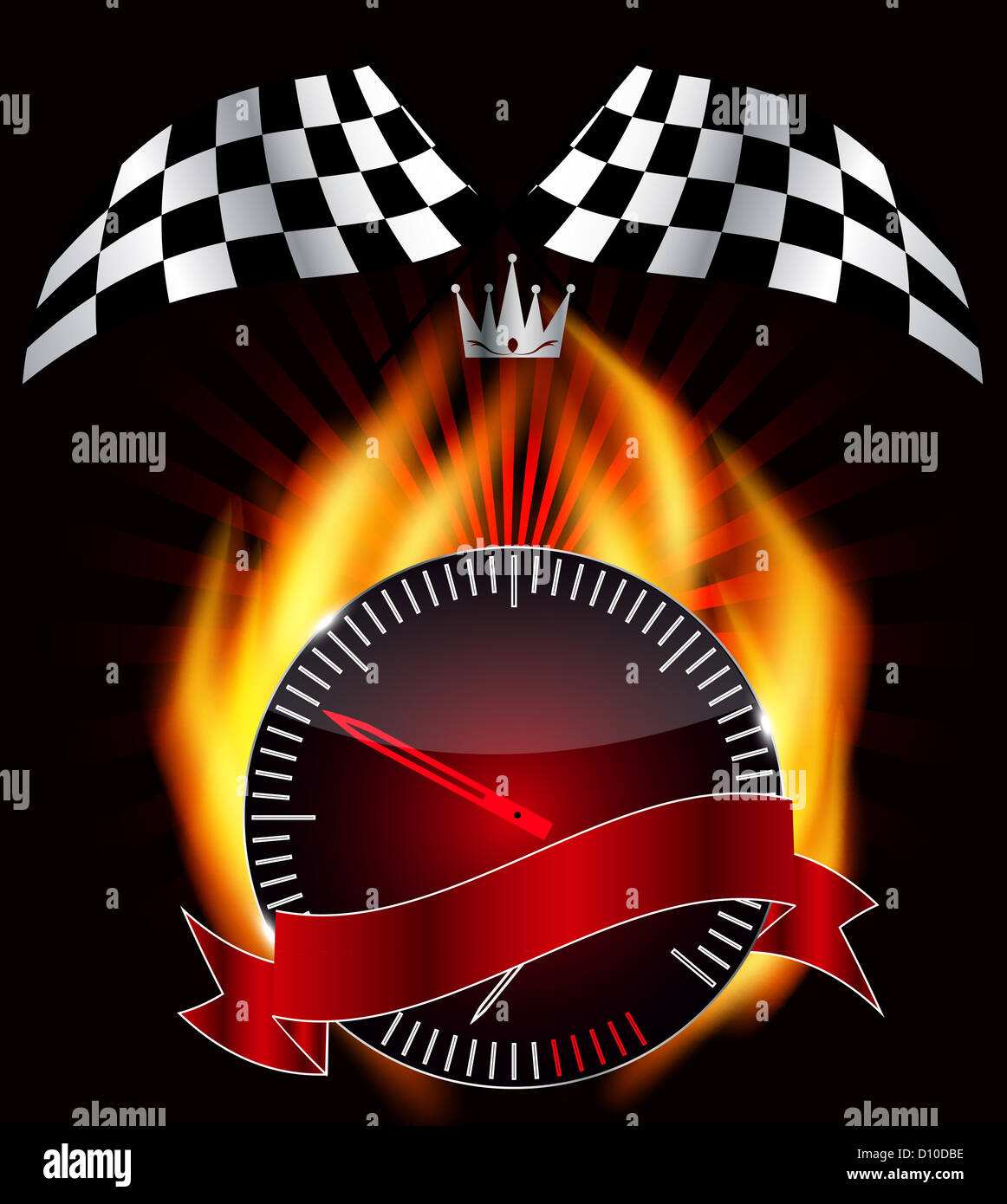 Speedometer checkered flag hi-res stock photography and images - Alamy