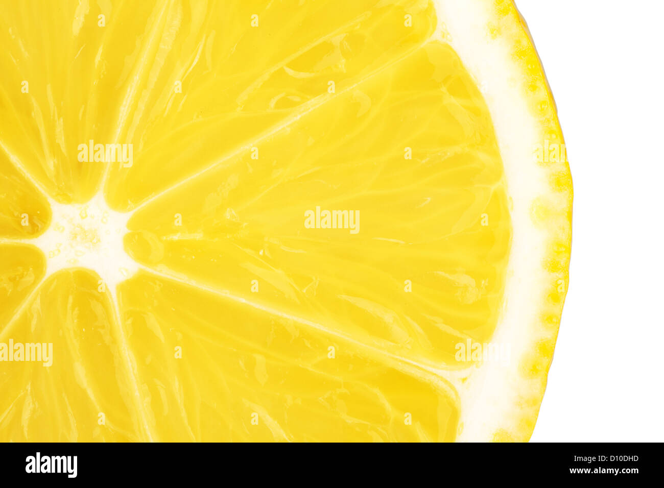 Macro food collection - Lemon slice. Isolated on white background Stock ...
