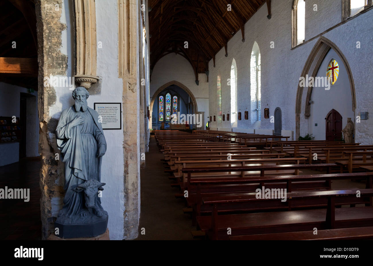 Sculpture of Saint Moling in Duiske Cistercian Abbey, Founded 1204 ...