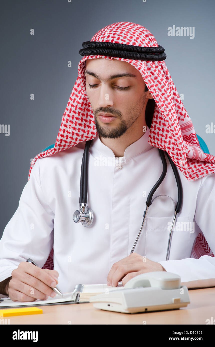 Arab doctor working in hospital Stock Photo - Alamy