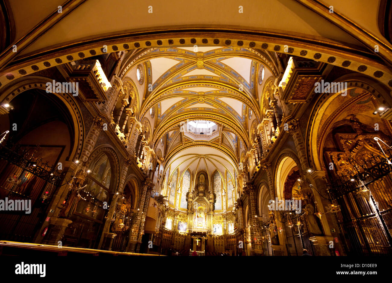 Interior montserrat monastery basilica hi-res stock photography and ...