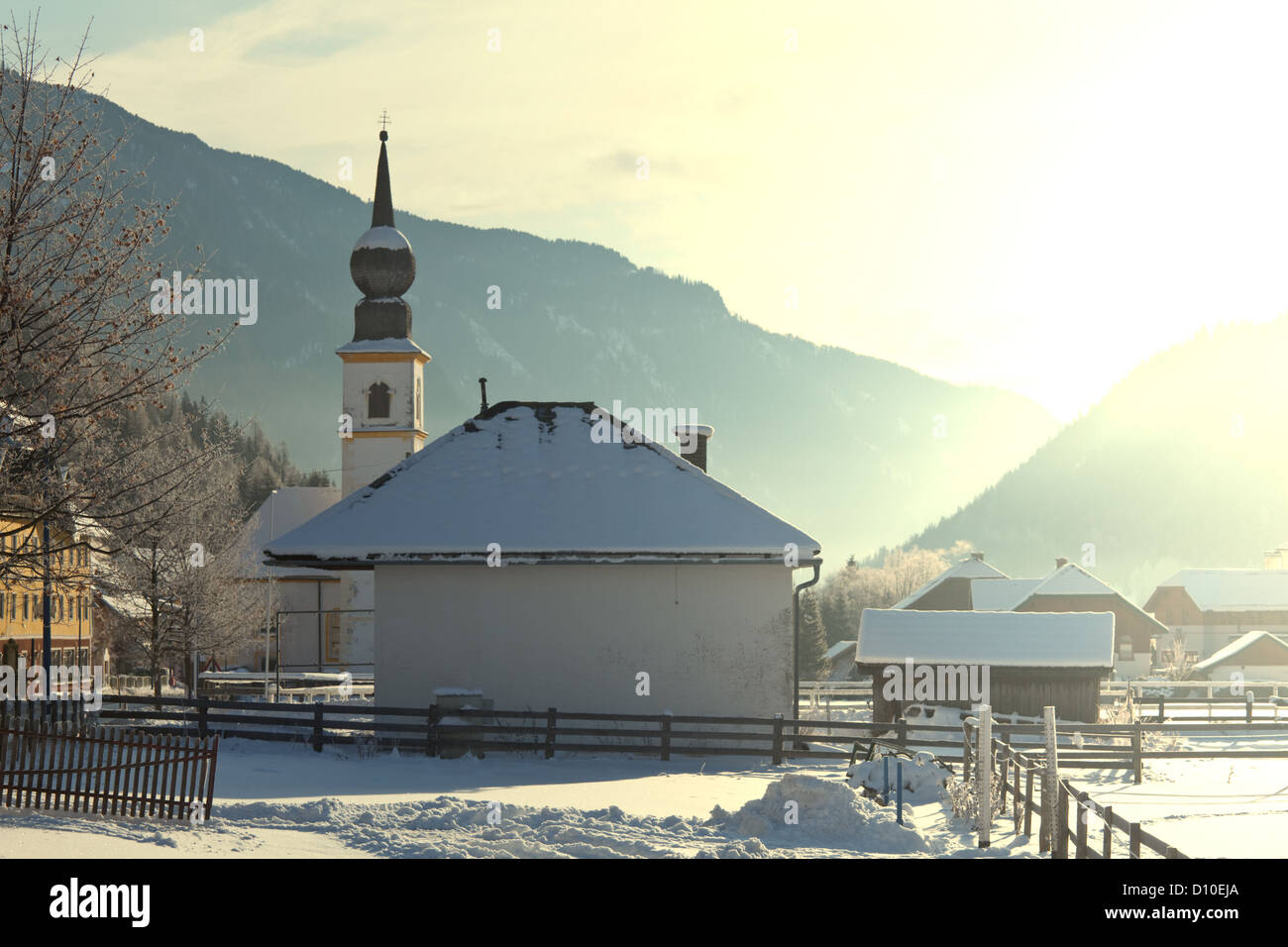 winter in Austrian Alps Stock Photo - Alamy