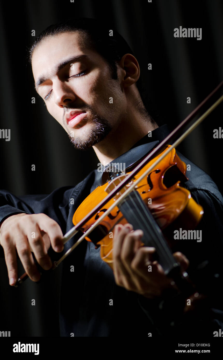 Young violin player playing Stock Photo, Royalty Free Image: 52257284 ...
