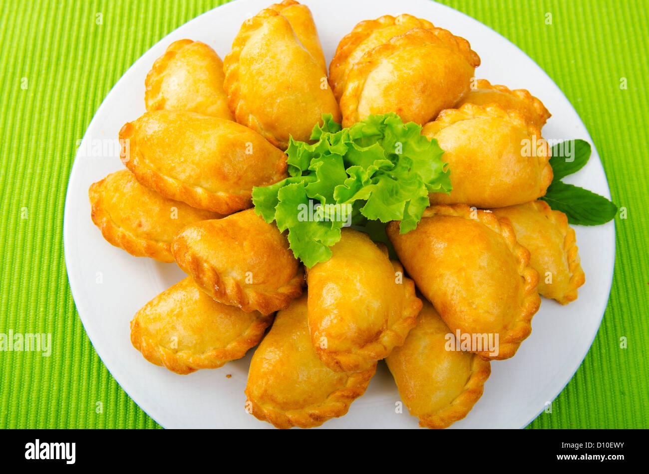 Plate full of tasty meat patties Stock Photo - Alamy