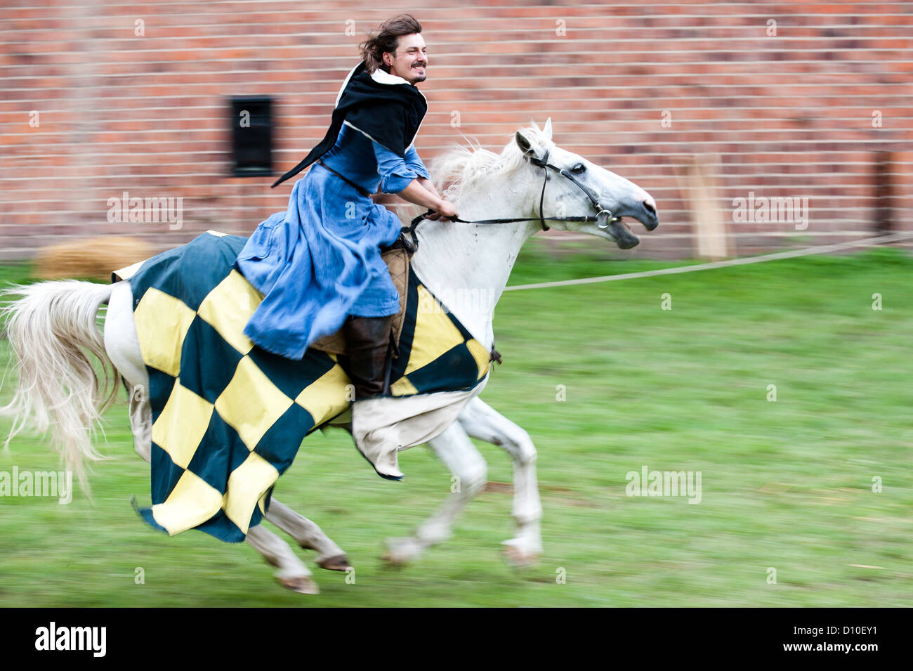 Knight on a horse, Teutonic castle (14th century) in Malbork, Poland ...