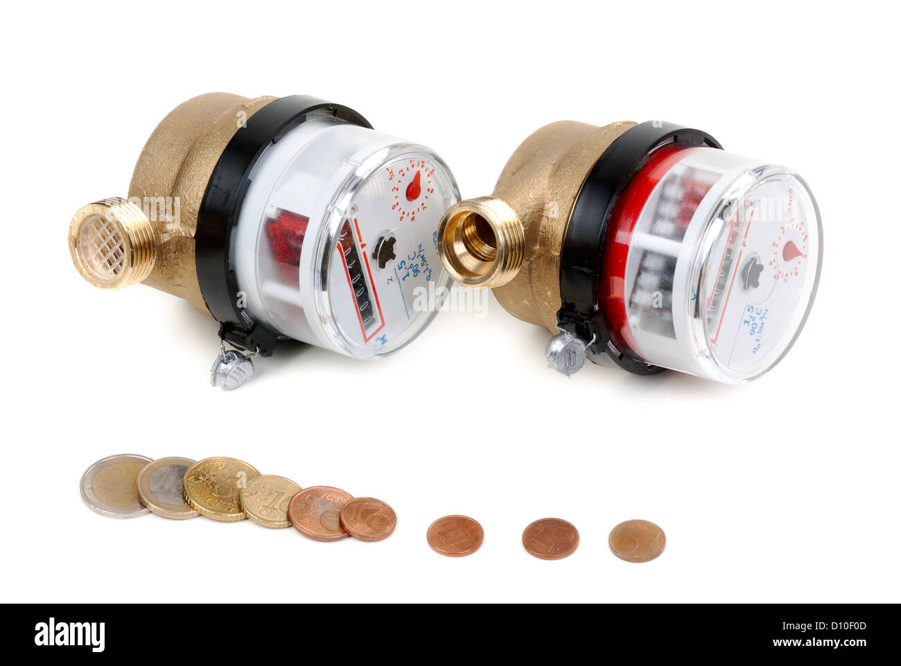 Water meters isolated on Cut Out Stock Images & Pictures - Alamy