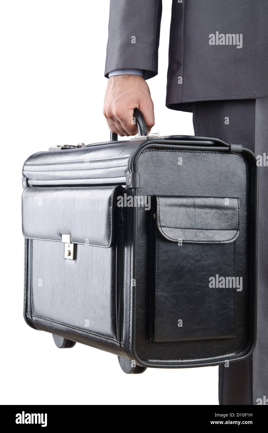 Businessman with suitcase travelling Stock Photo - Alamy
