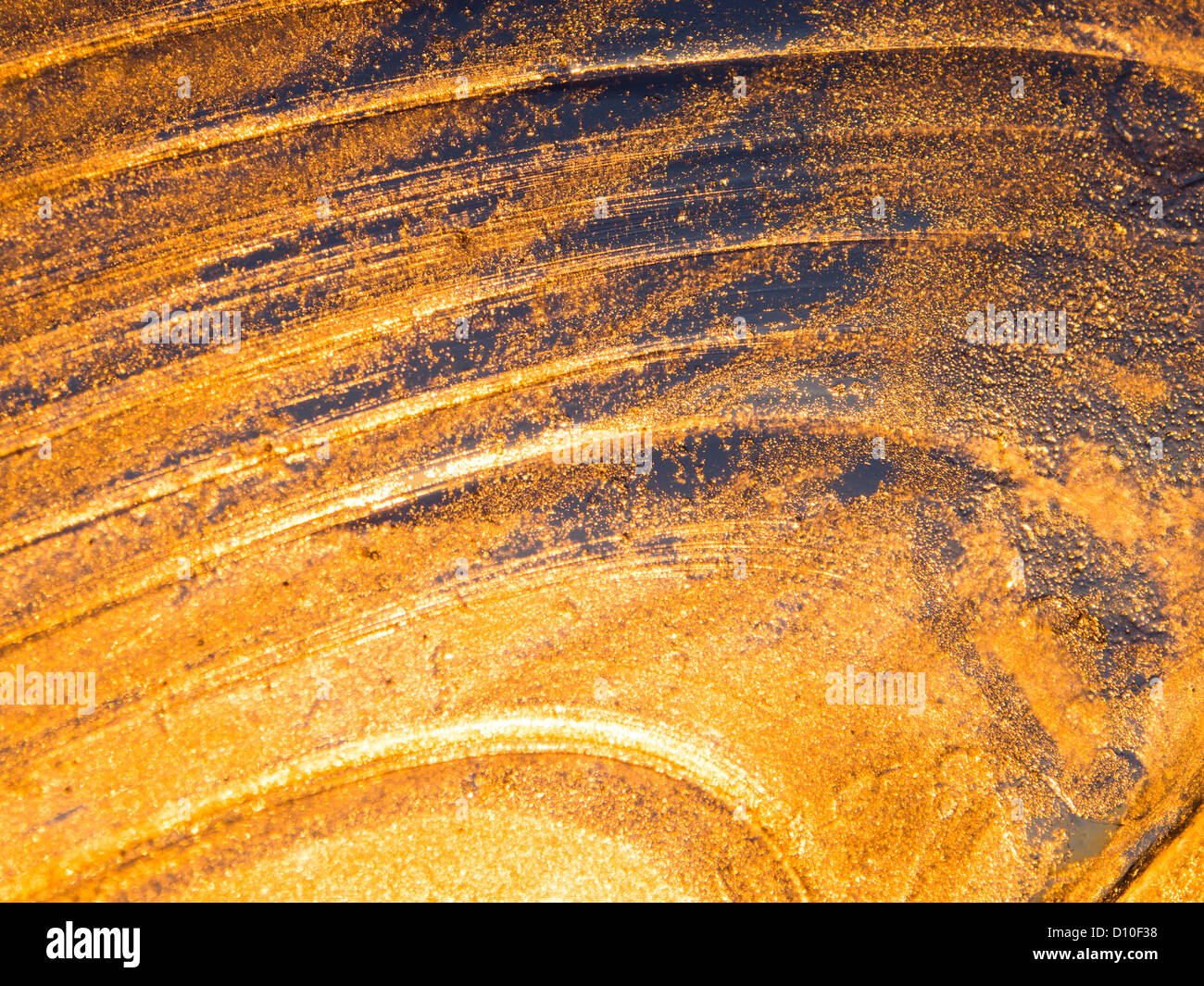 Sunset light seen through a sheet of ice Stock Photo - Alamy