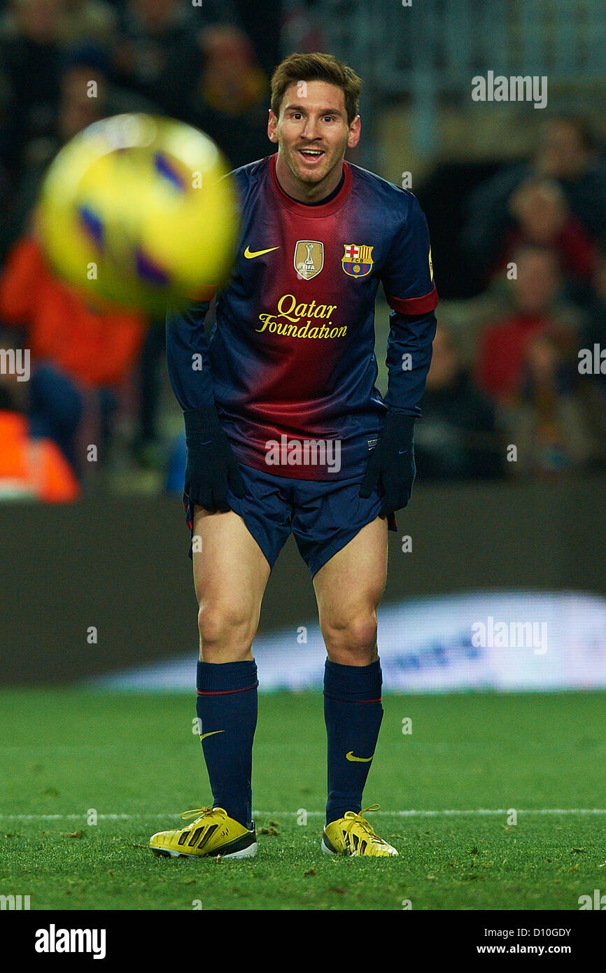 Lionel Messi (FC Barcelona) reacts, during La Liga soccer match between ...