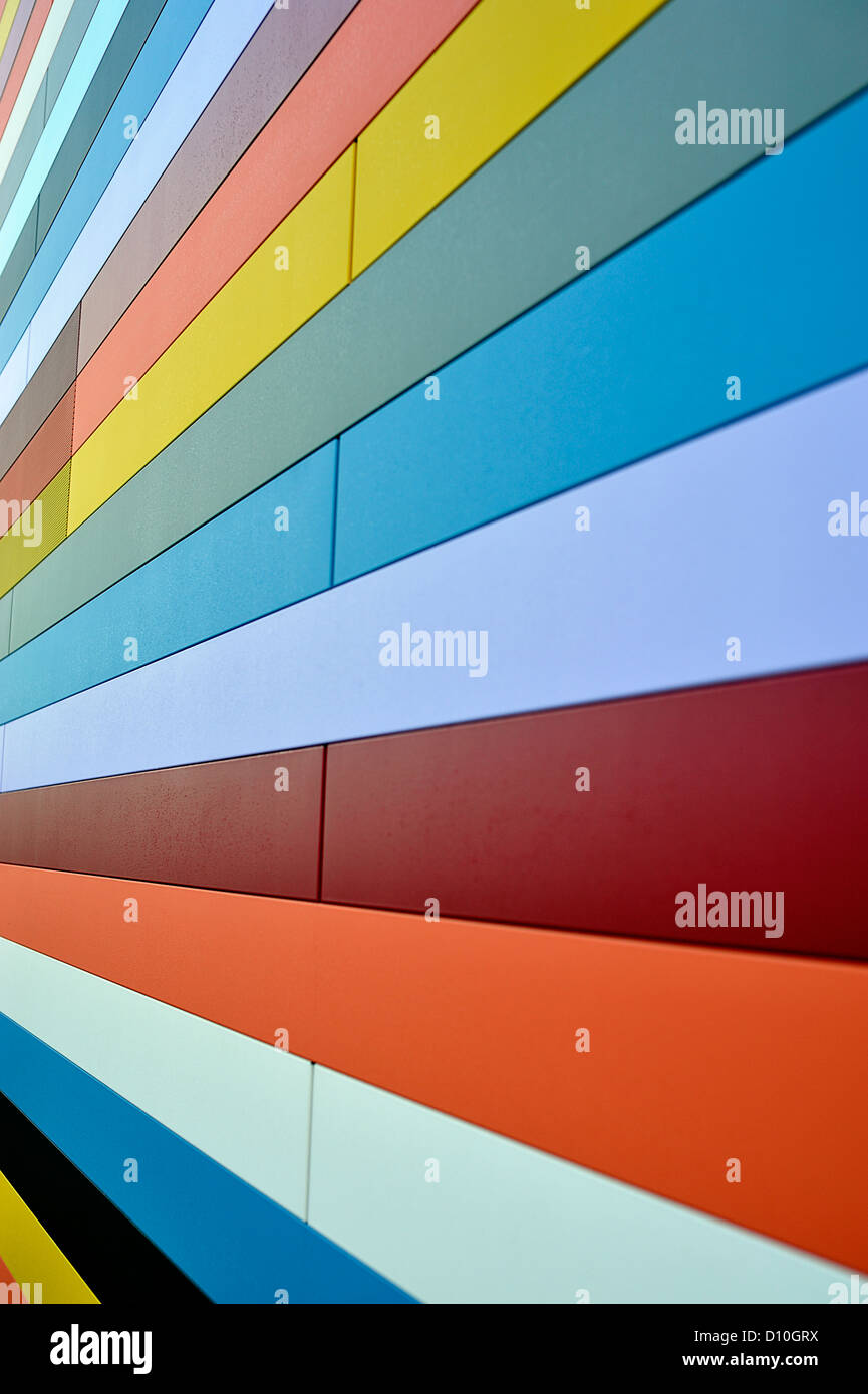 Brightly colored wall of building, Berlin, Germany Stock Photo - Alamy