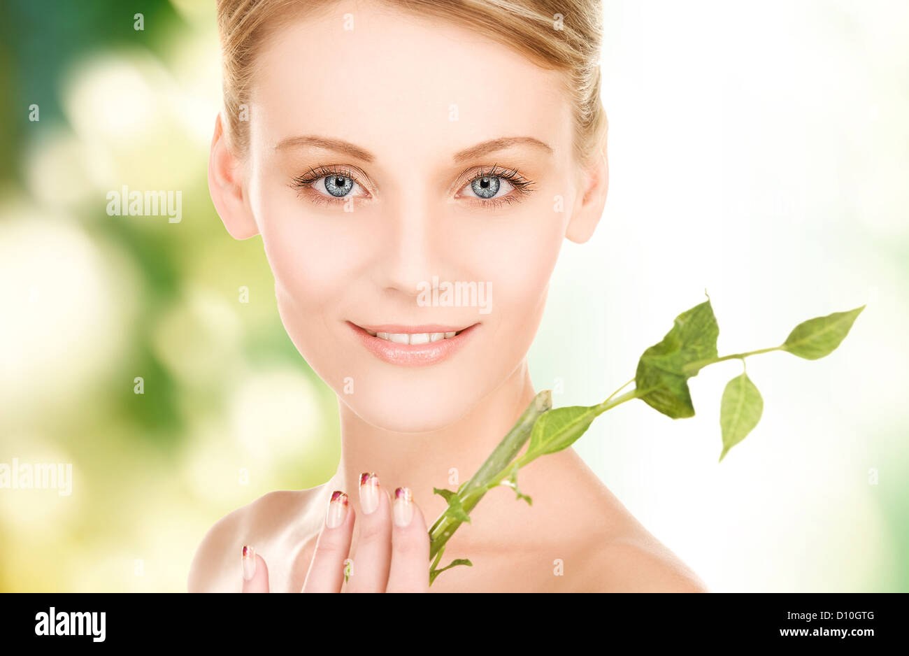 woman with sprout Stock Photo - Alamy