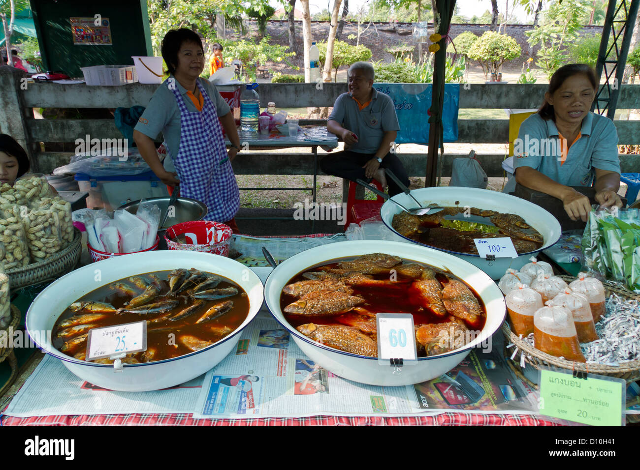Sale of typical Thai Food in the Streets of Bangkok, Thailand Stock ...