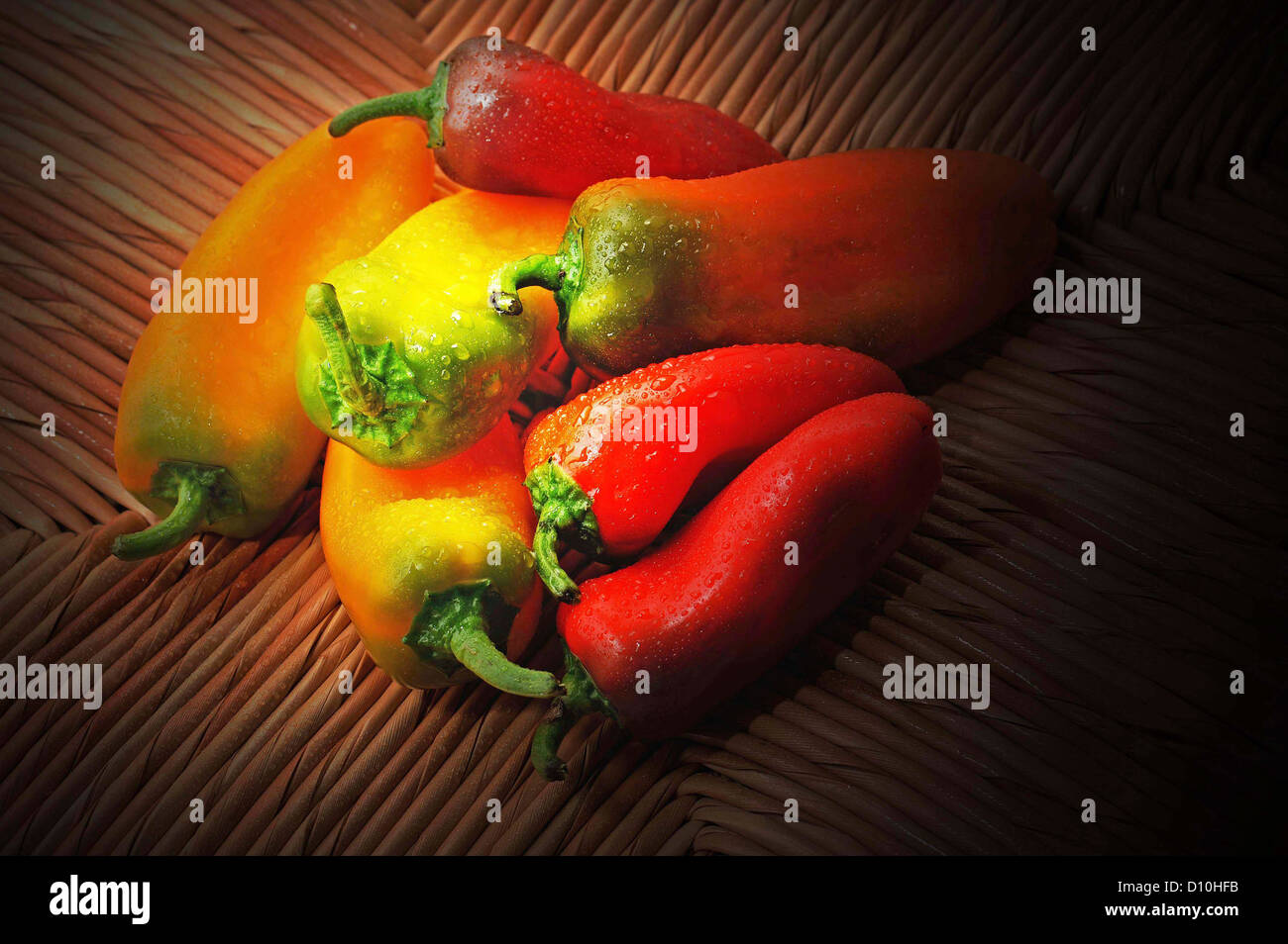 Red, yellow peppers Stock Photo - Alamy