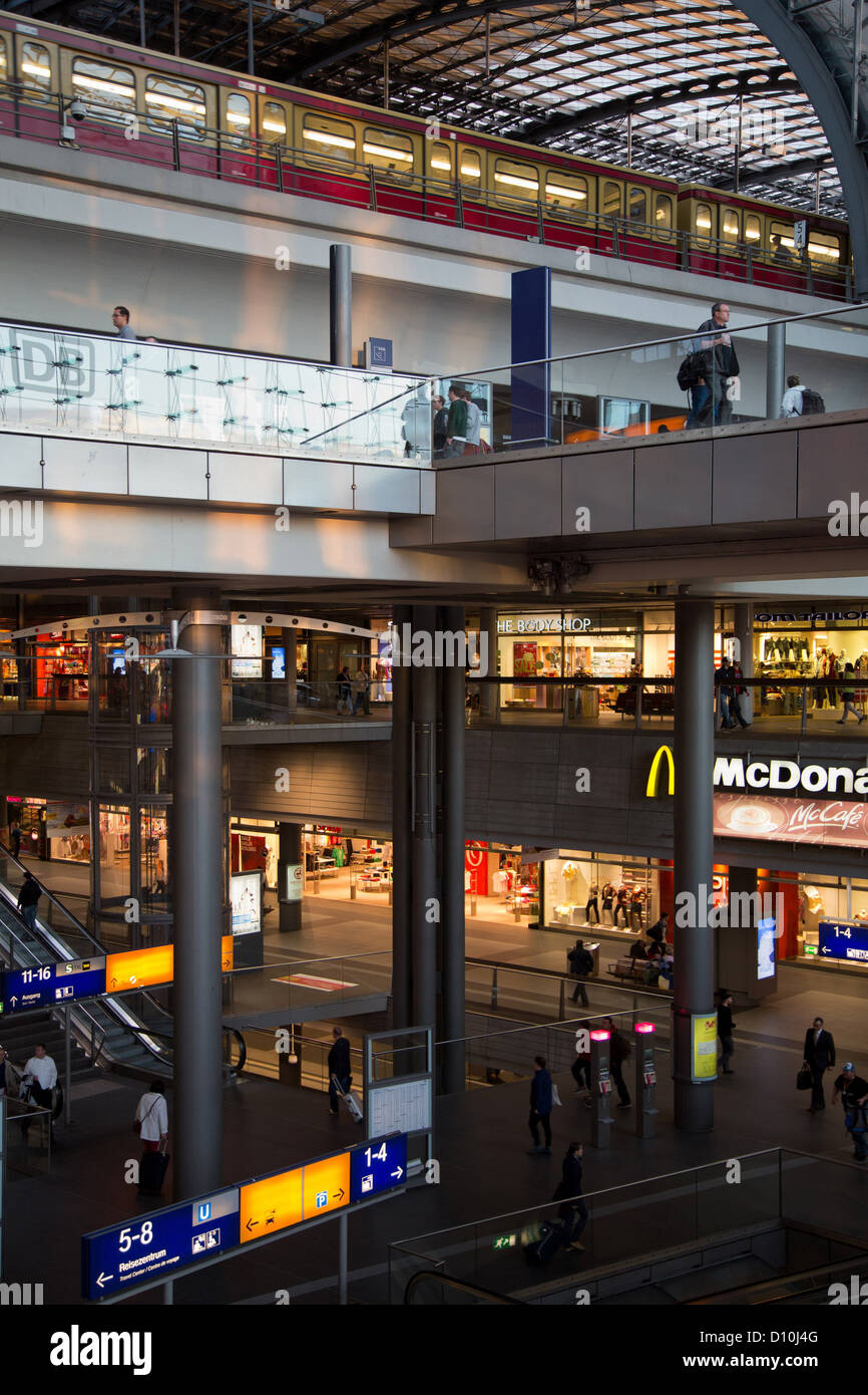 Berlin, Germany, Interior of Berlin Hauptbahnhof Stock Photo - Alamy