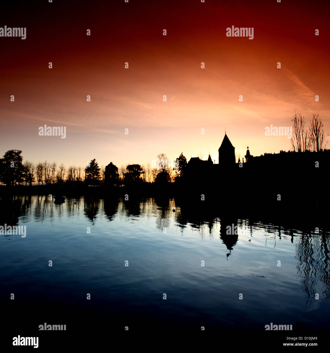 lake of geneva landscape on sunrise Stock Photo - Alamy