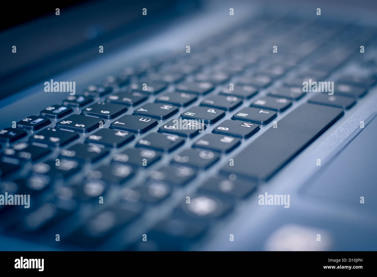 Keyboard of laptop closeup Stock Photo - Alamy