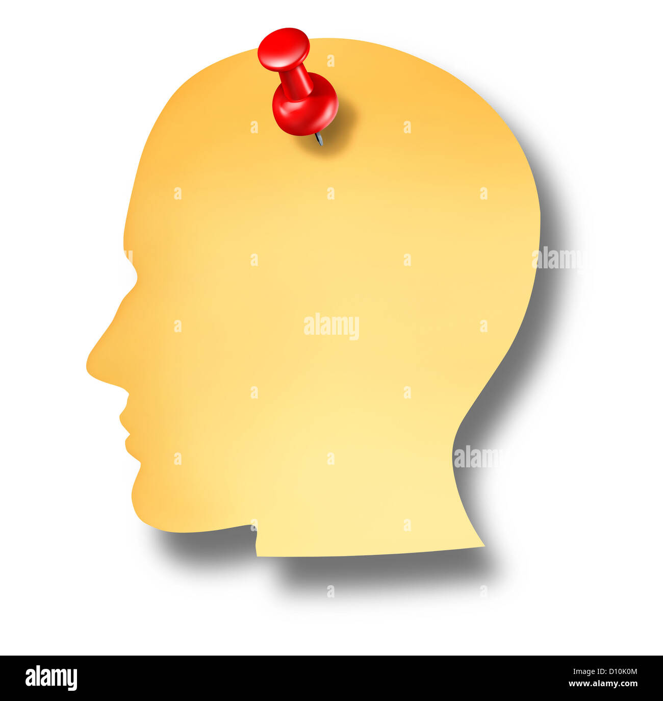 Human brain yellow sticky notes hi-res stock photography and images - Alamy