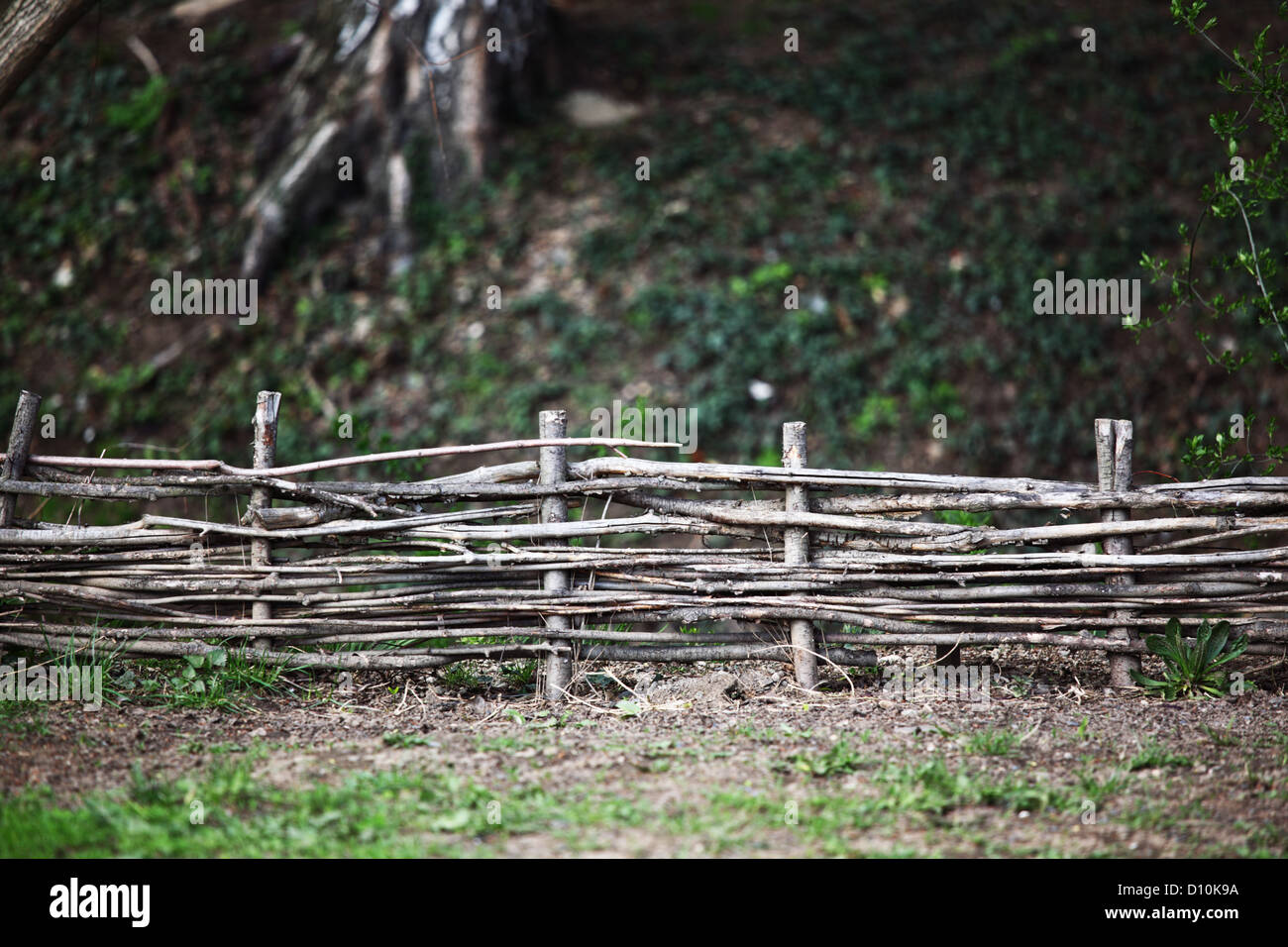 wood fence in hight dof Stock Photo - Alamy