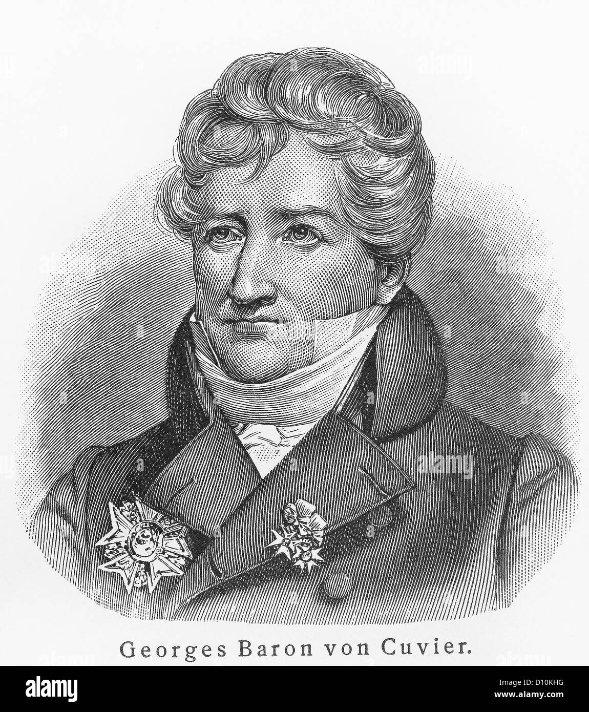 Baron Georges Cuvier vintage drawing Stock Photo - Alamy