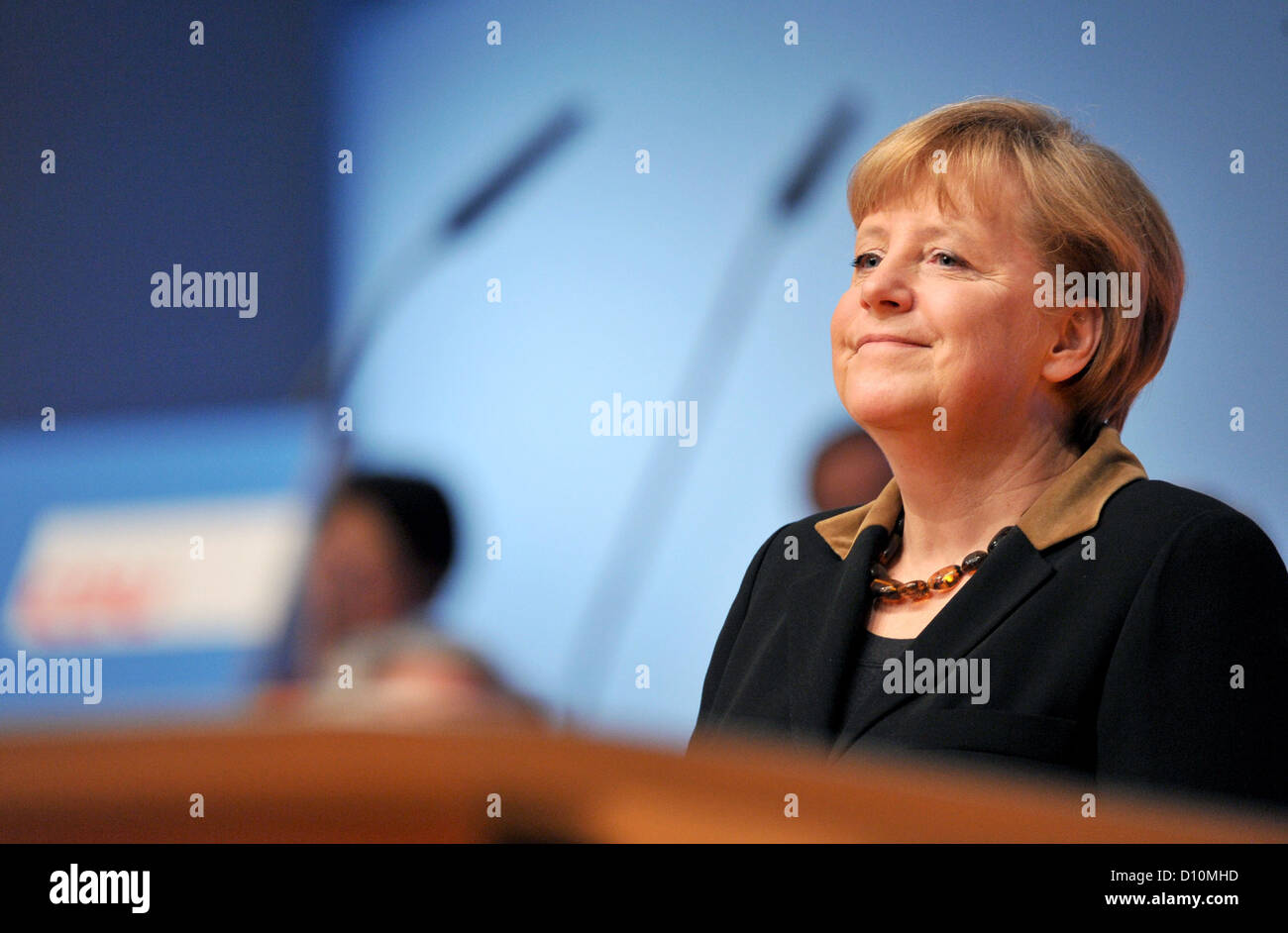 German Chancellor Angela Merkel delivers her speech during the 25th ...