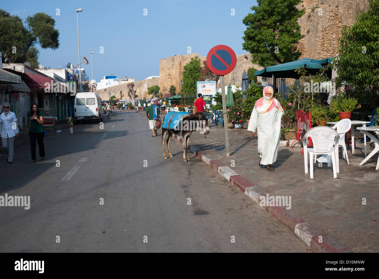 Woman donkey in street hi-res stock photography and images - Alamy