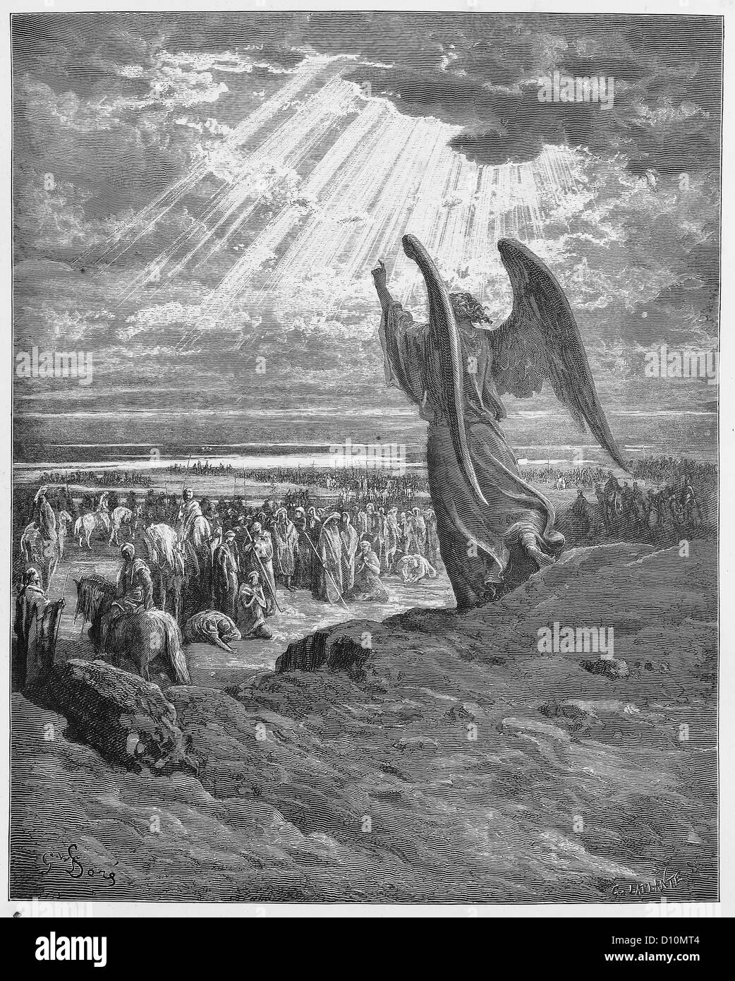 An Angel appears to the Israelites Stock Photo - Alamy