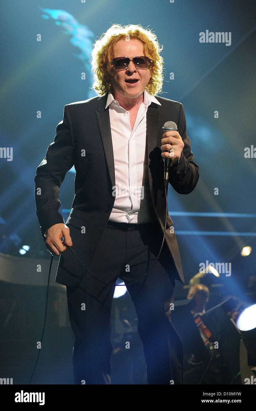 British singer Mick Hucknall performs in stage during the Night of the ...