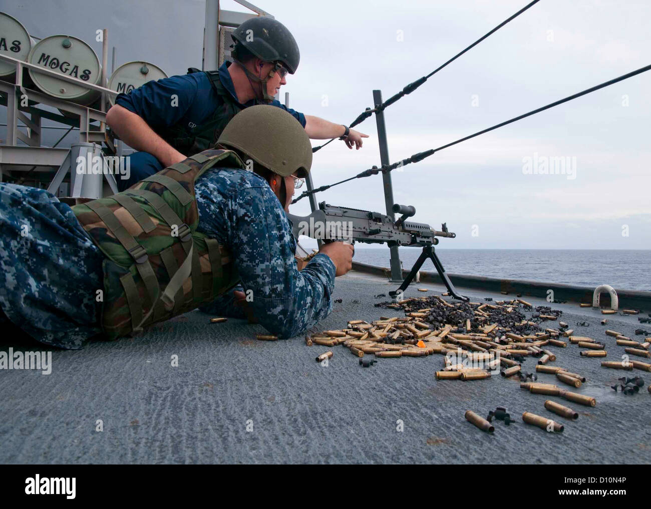 Operations Specialist 3rd Class Austin Greening directs Ship's ...