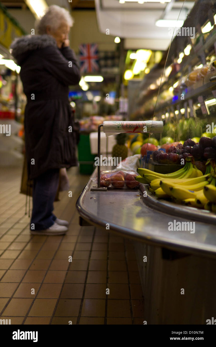 Doing the weekly shopping in the market Stock Photo - Alamy