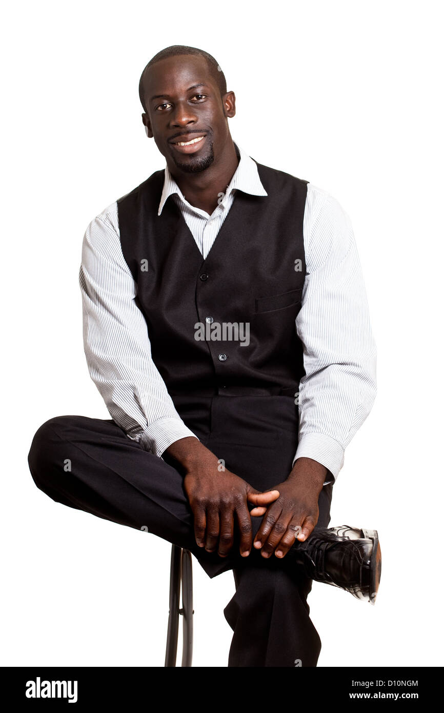 African man seated Cut Out Stock Images & Pictures - Alamy