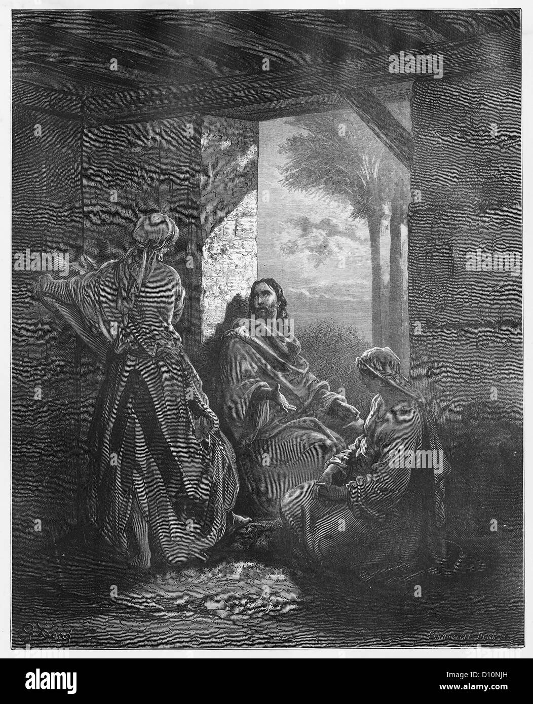 Jesus with mary and martha bible hi-res stock photography and images ...