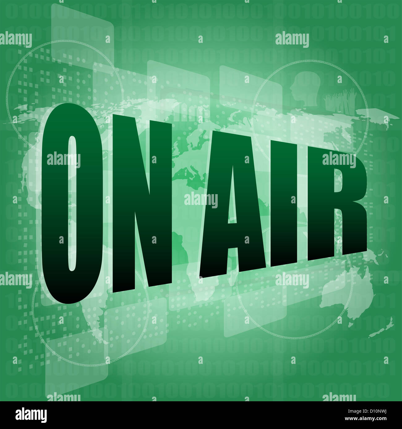 on air words on digital screen Stock Photo - Alamy