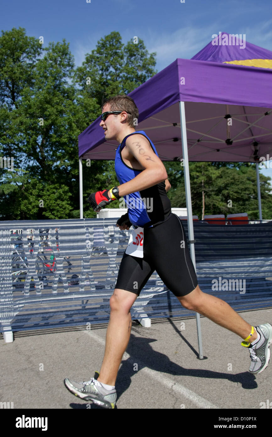 Triathlete running hi-res stock photography and images - Alamy