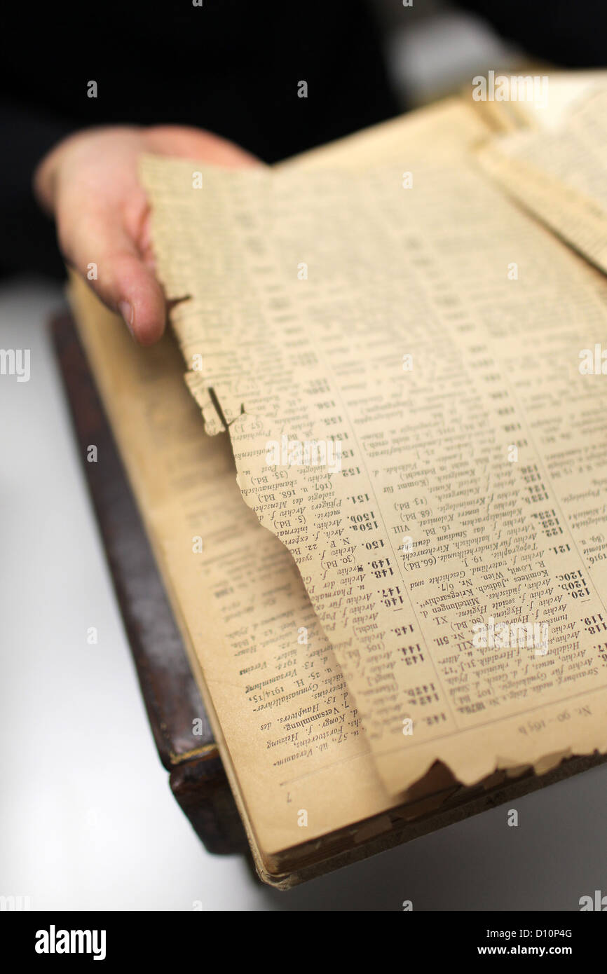 Kiel, Germany, journal directory of about 1920 in the CAU Stock Photo ...