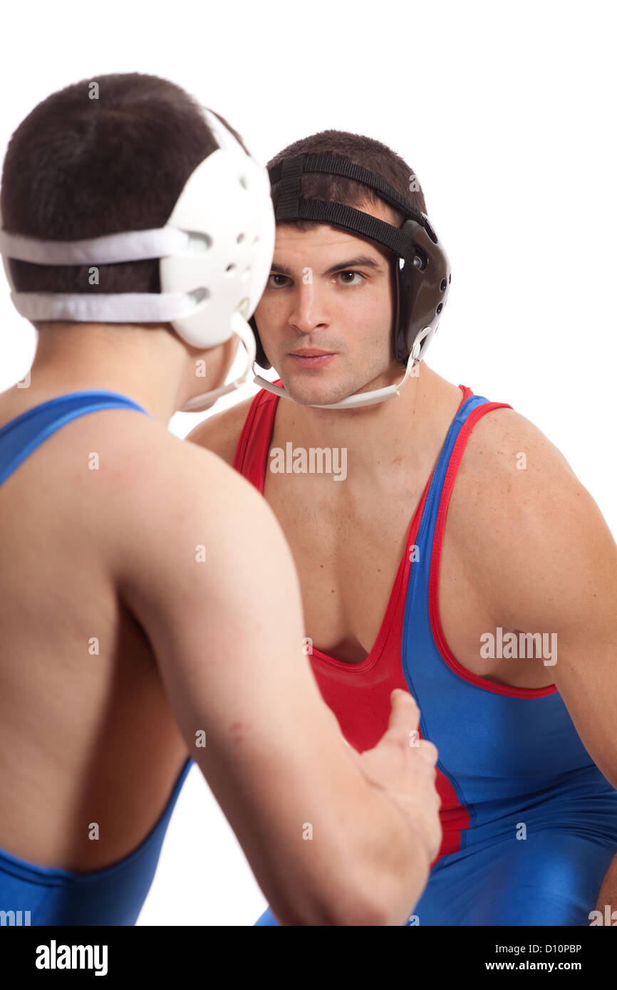 Two caucasian wrestlers wrestling men hi-res stock photography and ...