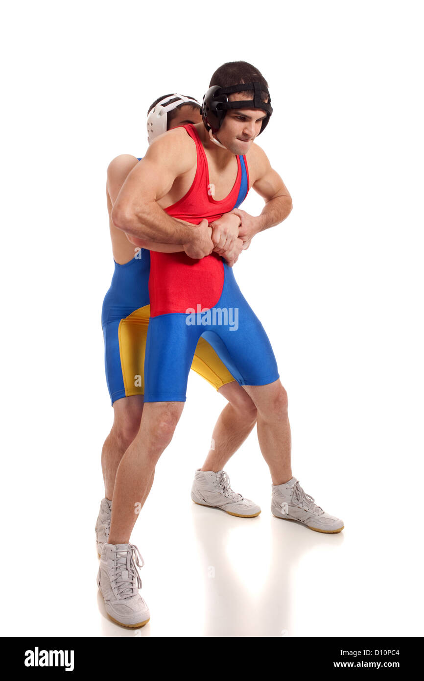 Two caucasian wrestlers wrestling men hi-res stock photography and ...