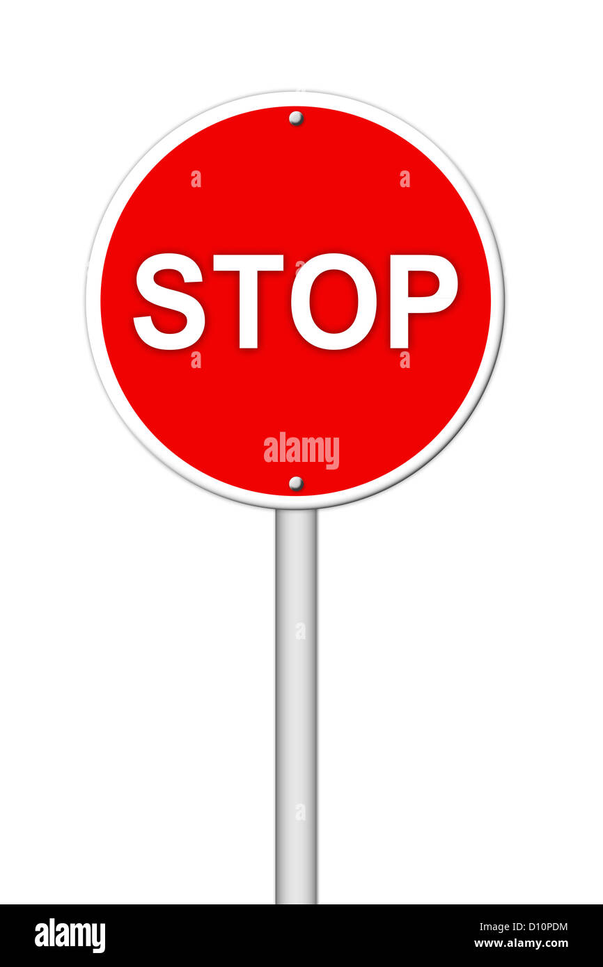 Road sign white circle with black line hi-res stock photography and ...