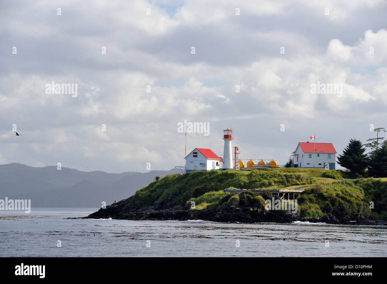 Scarlett Point Lighthouse, Balaklava Island, Vancouver Island, British ...