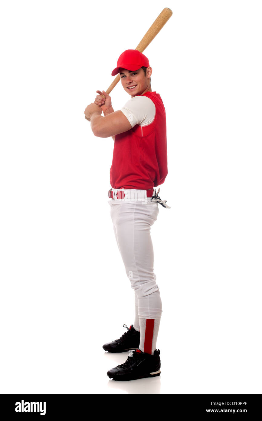Baseball man bat smile hi-res stock photography and images - Alamy