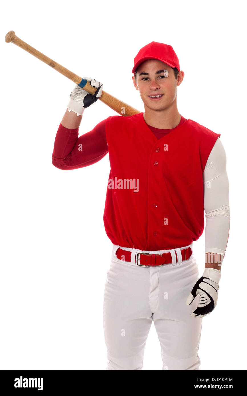 Baseball man bat smile hi-res stock photography and images - Alamy