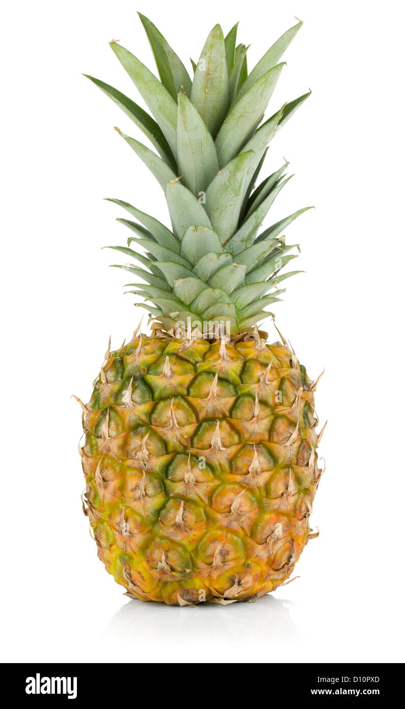 Juicy pineapple. Isolated on white background Stock Photo - Alamy