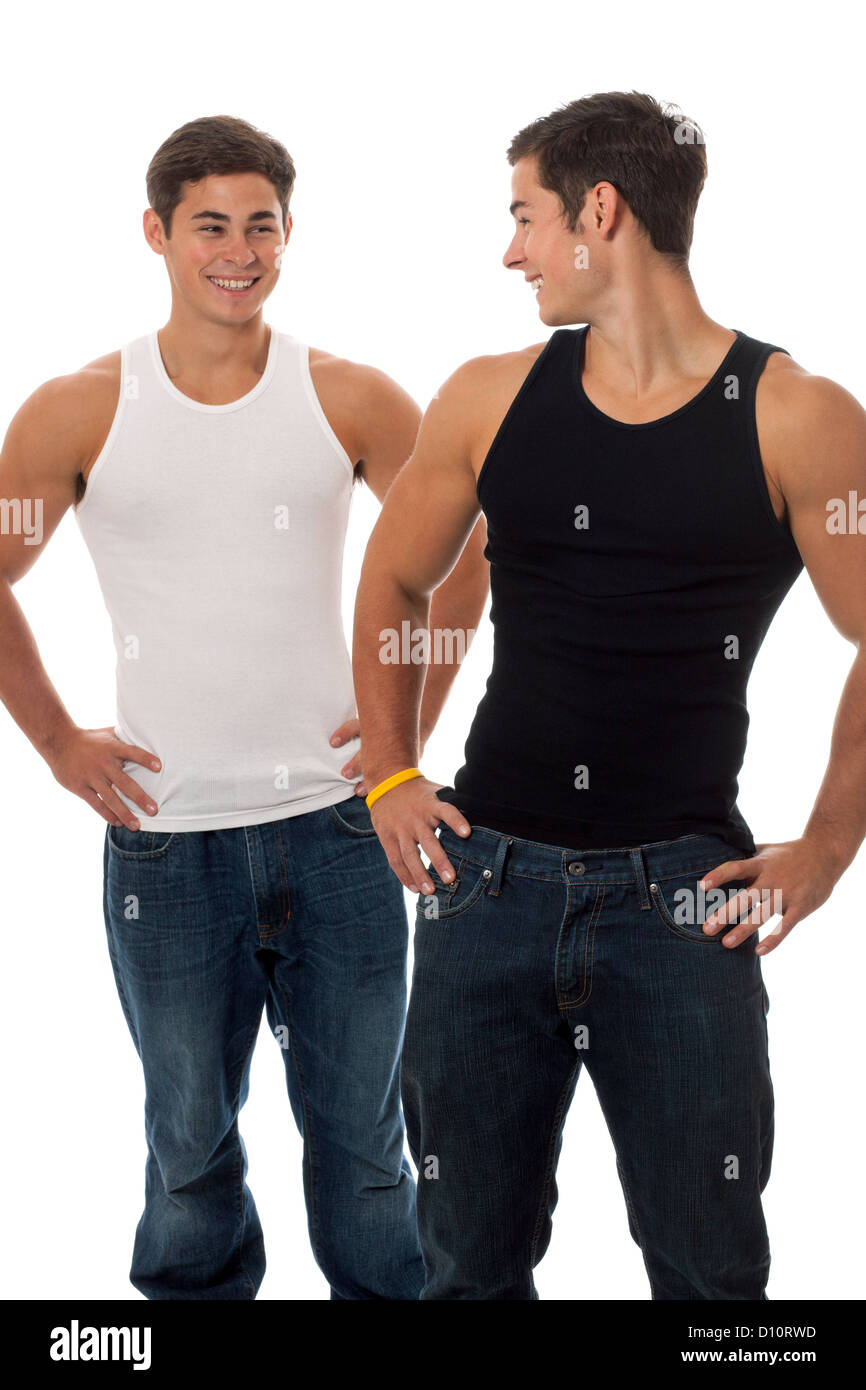 Twin brothers standing hi-res stock photography and images - Alamy