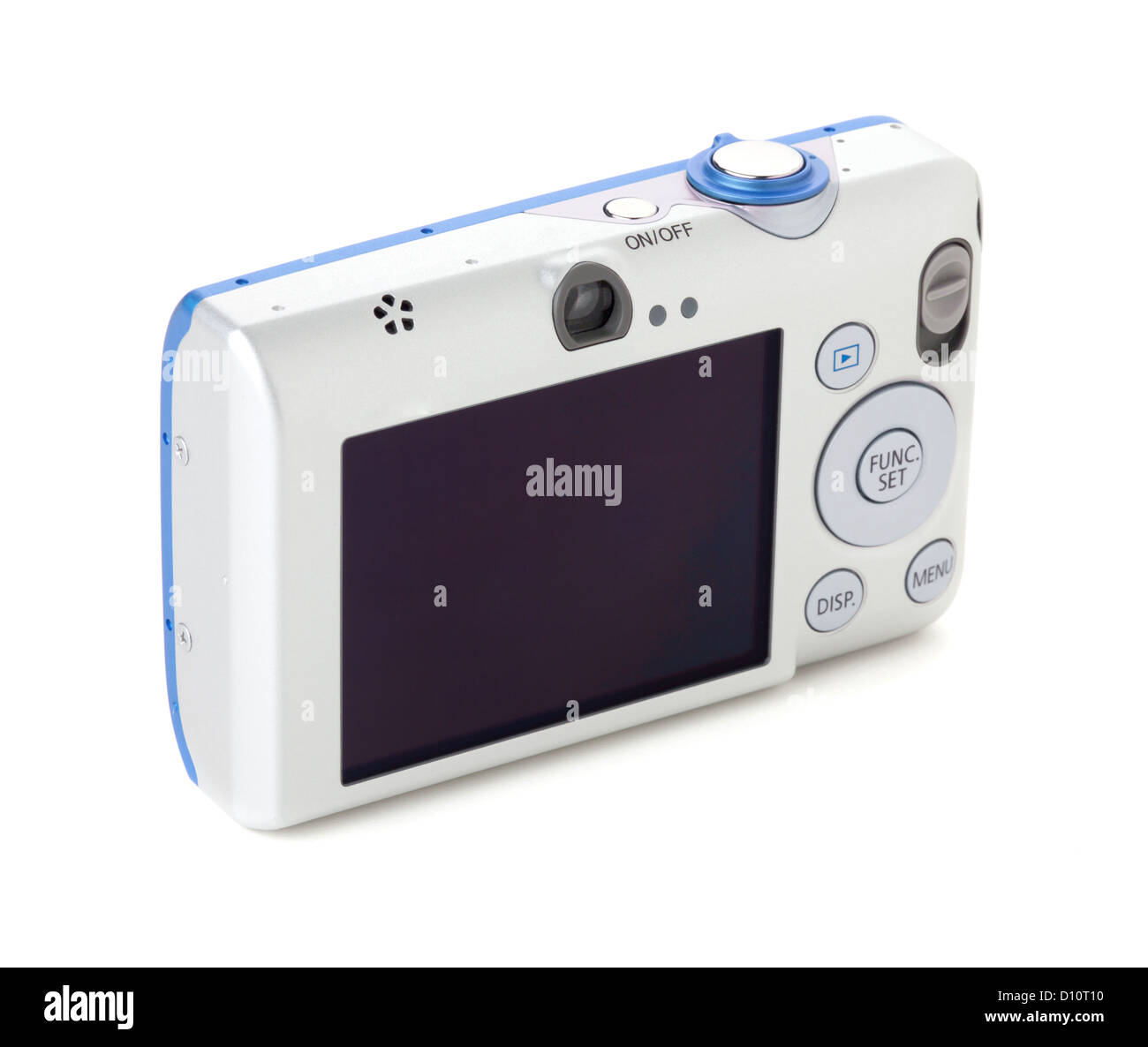 Digital camera. Rear view. Isolated on white background Stock Photo - Alamy