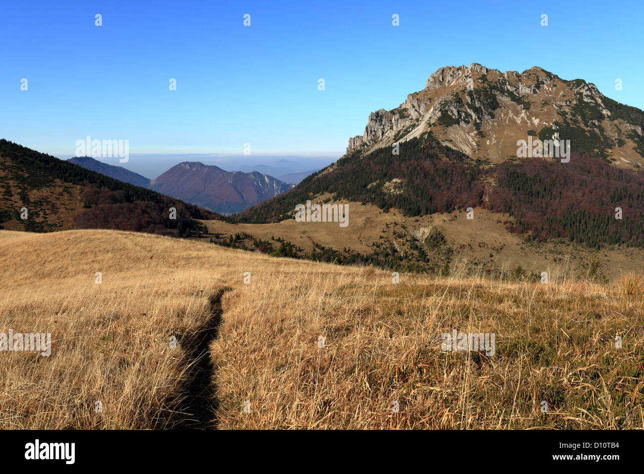 View of Velky Rozsutec from Osnica, NP Mala Fatra, Slovakia Stock Photo ...