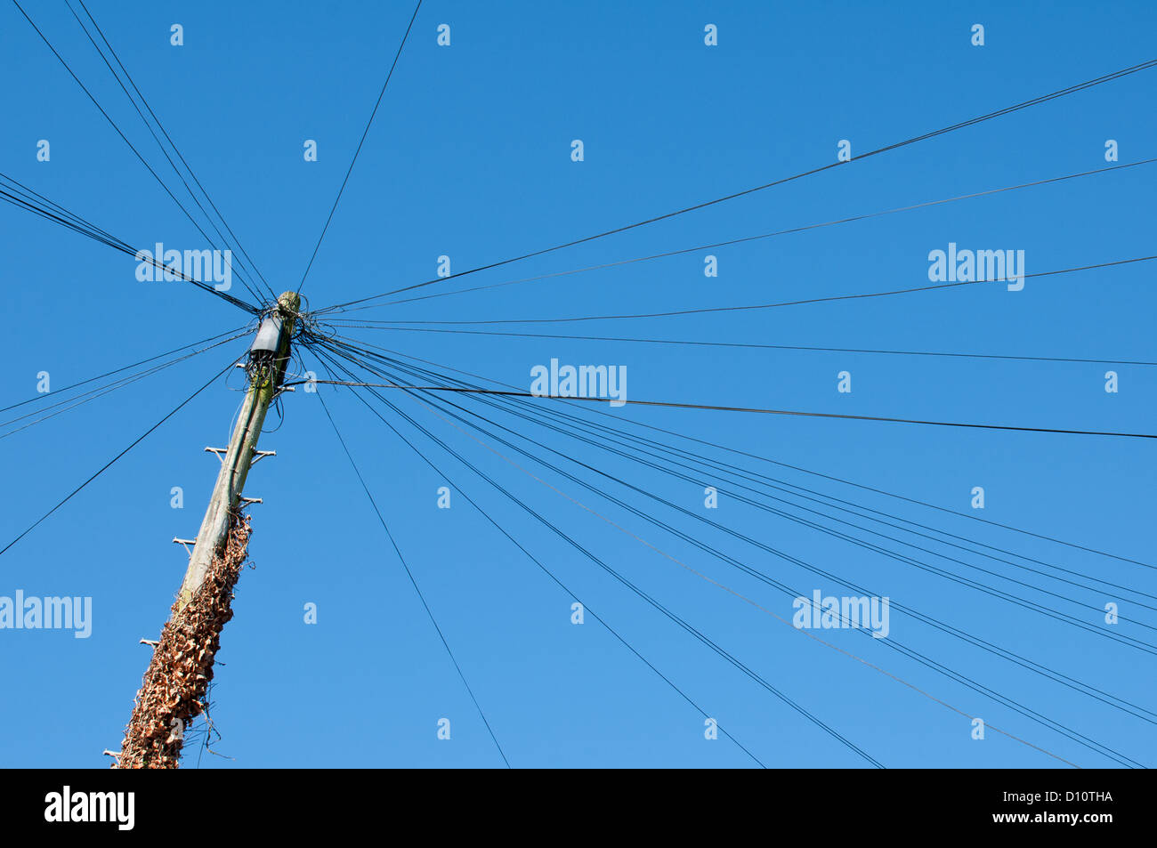 Cable pole telephone pole hi-res stock photography and images - Alamy