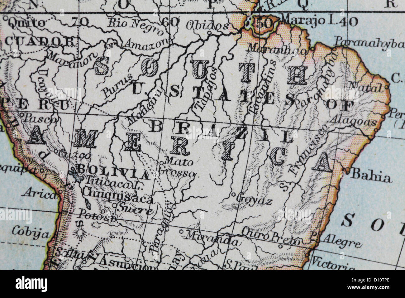 Old map of bolivia hi-res stock photography and images - Alamy