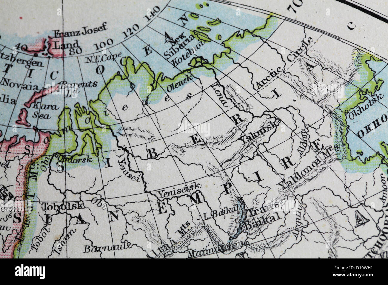 Old russian map hi-res stock photography and images - Alamy