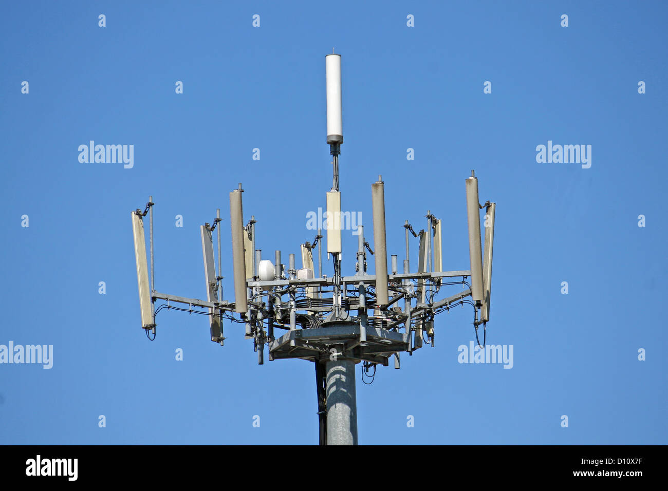 tangle of antennas for the transmission of all signals of mobile phones ...