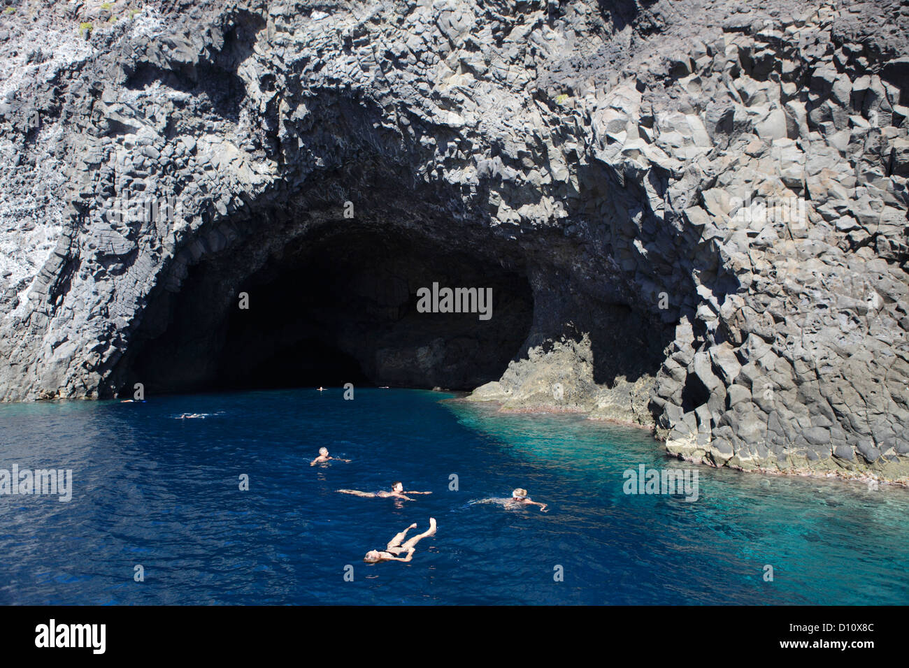 The Bue Marino Cave at Filicudi island, Aeolian Islands, Sicily, Italy ...